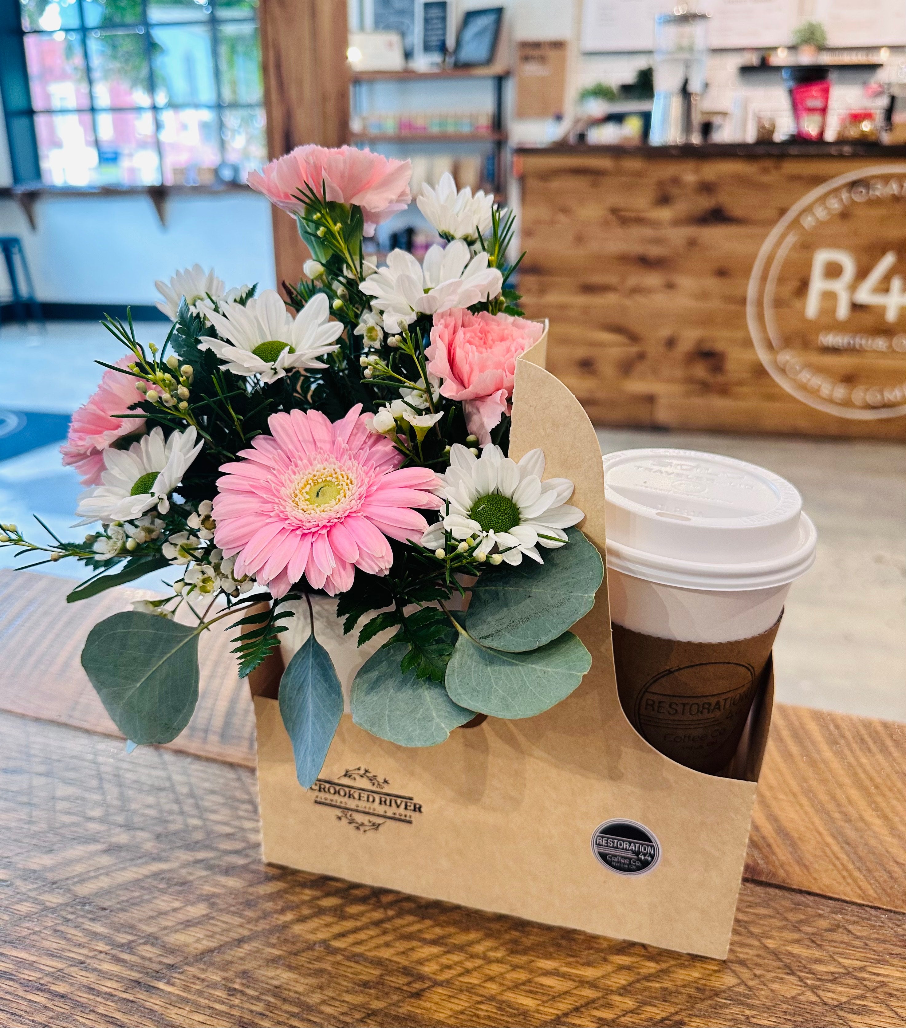 Coffee & Flowers Package | Crooked River Flowers, Gifts, and More ...