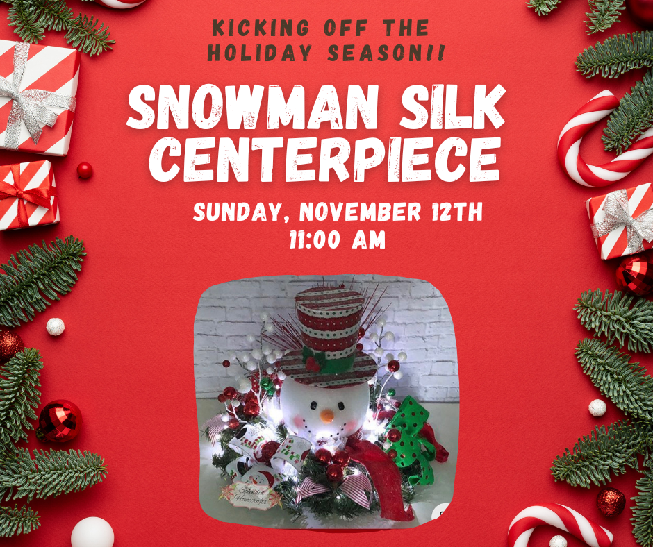 Snowman Silk Centerpiece | Crooked River Flowers, Gifts, and More ...